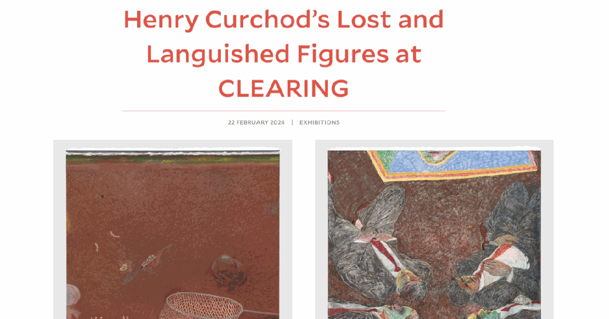 Review: Henry Curchod’s Lost and Languished Figures at CLEARING | MAMOTH